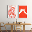Gecko Ouroboros Poster red – Printoyou